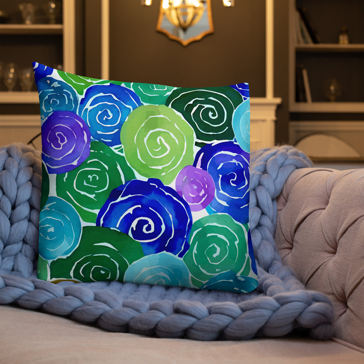 Savvy Swirl Premium Accent Pillow