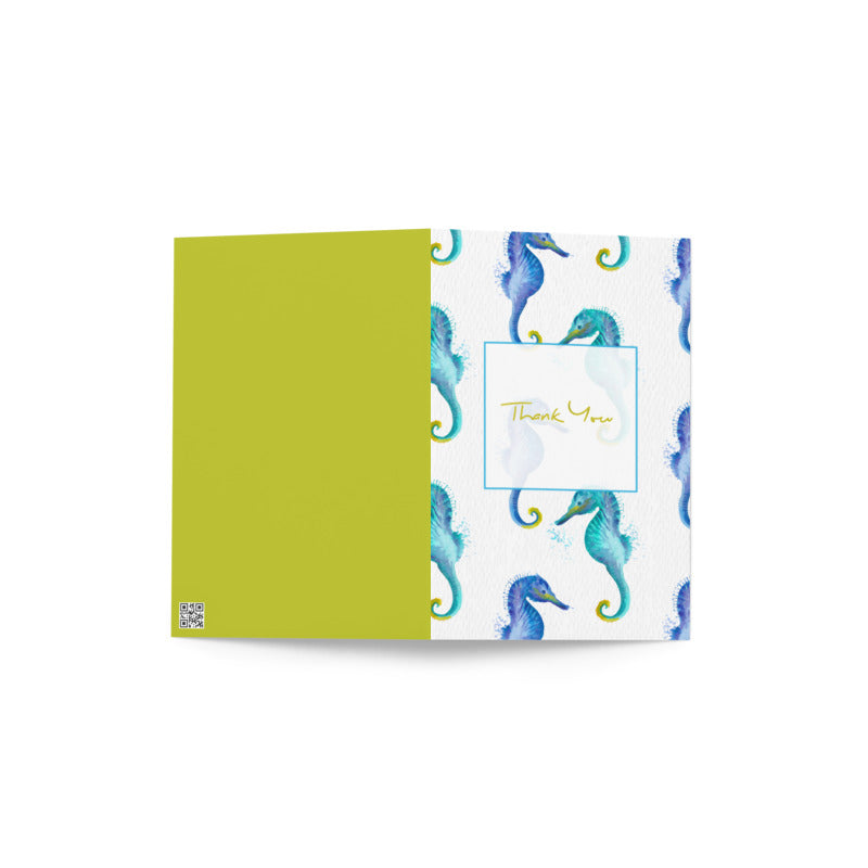 Seahorse Thank You Note Card